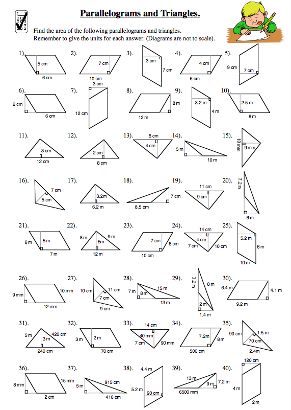 8M2MAT21: Area of Parallelogram and triangle (1) | MHOL
